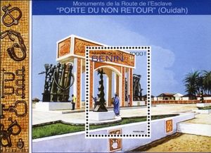 Stamp: Monuments of the slave route - Door of No Return, Ouidah (Benin ...