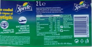 Drink Label: Sprite (S.C. Coca-Cola HBC Romania S.R.L., Romania) Col:RO ...