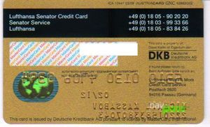 Bank Card: Lufthansa - Miles & More - Senator - BUSINESS PLUS (Deutsche ...