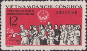 Stamp: Casting votes (Vietnam(National Assembly General Elections) Mi ...