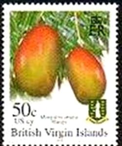 Stamp: Mangos (British Virgin Islands(Fruits) Mi:VG 1109I,Sn:VG 1028,Yt ...