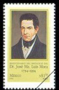 Stamp: Bicentenary of the Birth of Dr. Jose Maria Luis Mora (Mexico) Mi ...