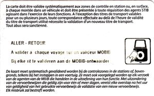 Transport Ticket: Return Ticket (STIB - MIVB, Belgium(Combined) Col:BE ...