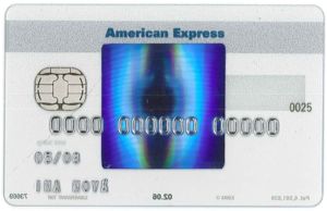 Bank Card: American Express Blue - specimen (Všeobecná úverová banka ...