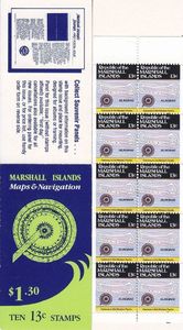 Stamp: Booklet Atolls and Navigational Instruments (Marshall Islands ...