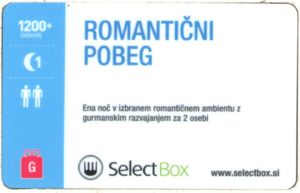 Gift Card: ROMANTICNI POBEG, 1200+ dozivetij (SelectCard et selectbox ...
