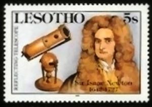 Stamp: Sir Isaac Newton (Lesotho(Inventors and innovators) Mi:LS 630,Sn ...