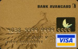 Bank Card: Visa Gold "Golden Bird" (Bank Avangard, RussiaCol:RU-VI-0122.02