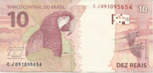 Banknote: 10 Reais (Brazil(2003-2020 Issue) Wor:P-254b,Ww :C347