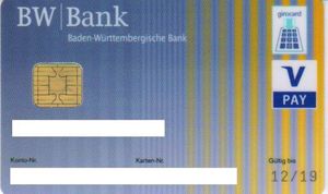 Bank Card: BW Bank (BW Bank, Germany, Federal RepublicCol:DE-VP-0004.01