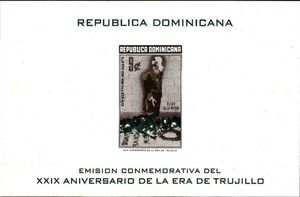 Stamp: President Trujillo (Dominican RepublicMi:DO BL23,Sn:DO 508a,Yt ...