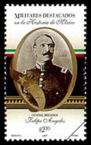 Stamp: General Felipe Ángeles (Mexico(Military Highlights In The ...
