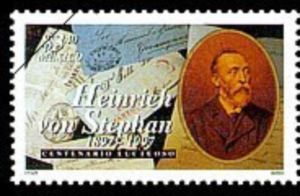 Stamp: Heinrich von Stephan, death Cent. (MexicoMi:MX 2656,Sn:MX 2052 ...
