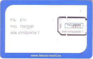Phonecard: Lebara Móvil (Mobile Spain, Spain(Lebara Móvil - GSM / SIM ...