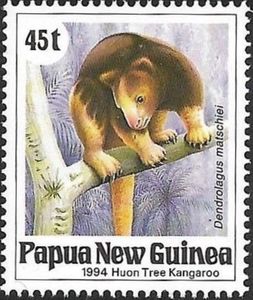 Stamp: Huon Tree Kangaroo (Dendrolagus matschiei) - adult male (Papua ...