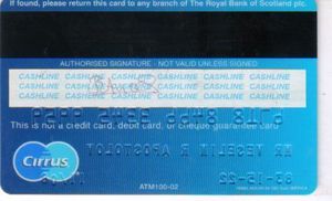 Bank Card: Cashline (Royal Bank of Scotland, United Kingdom of Great ...
