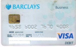 Bank Card: BARCLAYS - Business (Barclays Bank, United Kingdom of Great ...