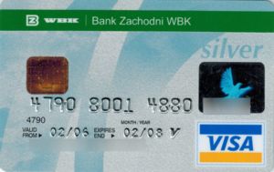 Bank Card: Visa Silver (Bank Zachodni WBK, PolandCol:PL-VI-0152.01