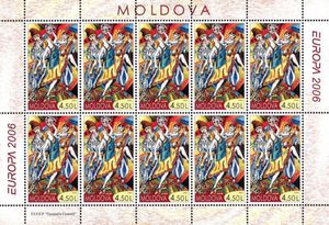 Stamp: Integration of Nations Through Art, by Mihai Riga (Moldova ...