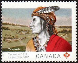 Stamp: Shawnee War Chief Tecumseh (Canada(Bicentenary of the War of ...