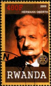 Stamp: Hermann Oberth (Cinderellas) (Rwanda) Col:RW 2009-01/03