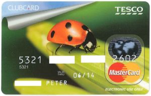 Bank Card: TESCO CLUBCARD "ladybird" (PPF bank, SlovakiaCol:SK-MC-0021