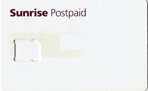 Phonecard: SIM card - Sunrise prepaid (Mobile Switzerland, Switzerland ...