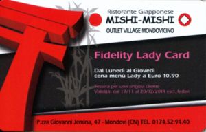 Functional Card: Fidelity Lady Card (Restaurants and Cafes, Italy(Mishi ...