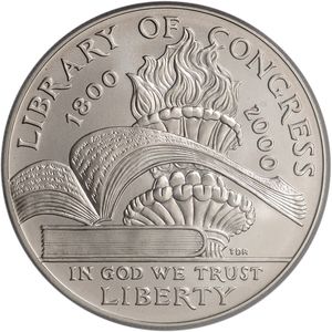 Moneda: 1 Dollar (Library of Congress Bicentennial) (Estados Unidos de ...