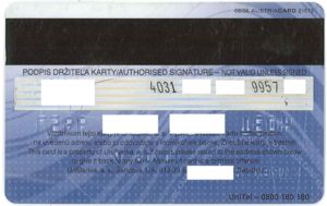 Bank Card: UniBanka (Unibanka, SlovakiaCol:SK-VI-0011