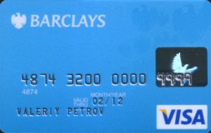 Bank Card: Barclays Visa Blue (Barclays, RussiaCol:RU-VI-0586