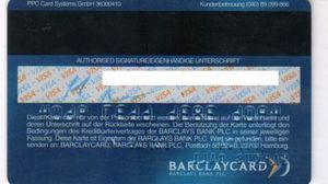 Bank Card: BARCLAYCARD (BARCLAYS BANK PLC, Germany, Federal RepublicCol ...