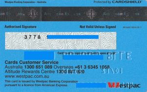 Tarjeta de Banco: Westpac - altitude (Westpac Banking Corporation ...