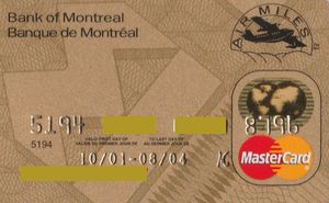 Bank Card: BMO Air Miles Gold (Bank of Montreal, CanadaCol:CA-MC-0014