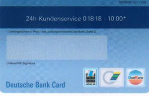 Tarjeta de Banco: Deutsche Bank (Deutsche Bank, Alemania) Col:DE-MS-0053.01