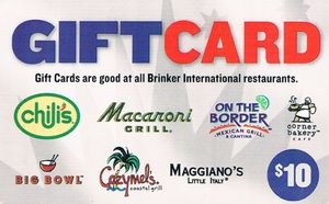Gift Card: Brinker - $10 (Chili's,Macaroni,Maggianos,+more, United ...