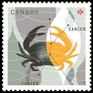 Stamp: Cancer (Canada(Signs of the Zodiac) Mi:CA 2738A,Sn:CA 2448d