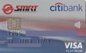 Bank Card: Citibank SMRT Card (Citibank, SingaporeCol:SG-VI-0025