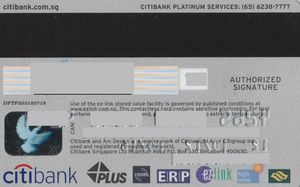 Bank Card: Citibank SMRT Card (Citibank, Singapore) Col:SG-VI-0019
