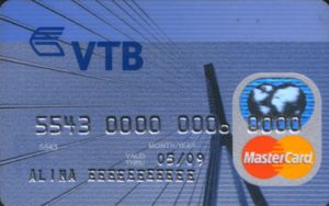 Bank Card: VTB. Bridge (Vneshtorgbank, RussiaCol:RU-MC-0551