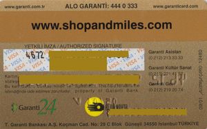 Bank Card: Turkish Airlines VISA Gold (Garanti Bankası, Türkiye (Turkey ...