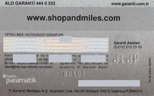 Bank Card: Turkish Airlines VISA Platinum (Garanti Bankası, Turkey) Col ...