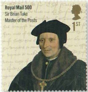 Stamp: Sir Brian Tuke, Master of the Posts (United Kingdom of Great ...