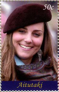 Stamp: Miss Kate Middleton on Gold Cup Day, Cheltenham (Aitutaki(Royal ...