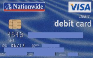 Banka Kartı: Nationwide blue debit (Nationwide, Birleşik KrallıkCol:GB ...