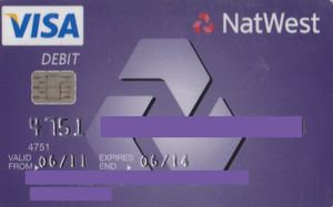 Bank Card: NatWest Visa debit (National Westminster Bank, United ...