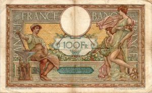 Banknote: 100 Francs (France(1909-1923 Issue) Wor:P-71a.10