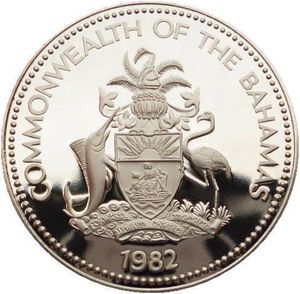 Moneda: 2 Dollars (Bahama swallows) (Bahamas) (Proof Coinage) WCC:km90