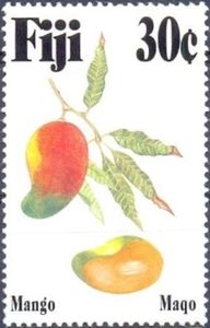 Stamp: Mango (Mangifera indica) (Fiji(Tropical Fruits (1993)) Mi:FJ 696 ...