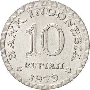 Moneda: 10 Rupiah (FAO - National Saving Program) (Indonesia(1974~1996 - National Programs) WCC:km44